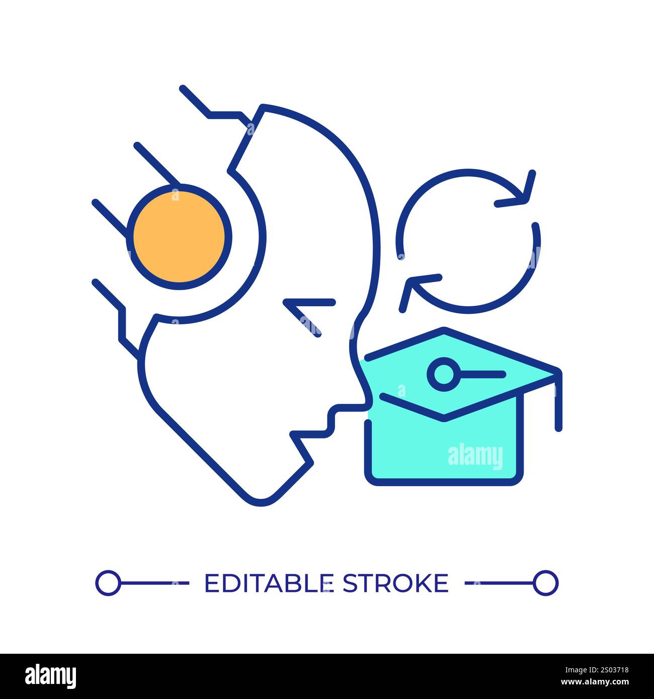 Self supervised learning RGB color icon. Generative AI system progress. Automatic technology of ...