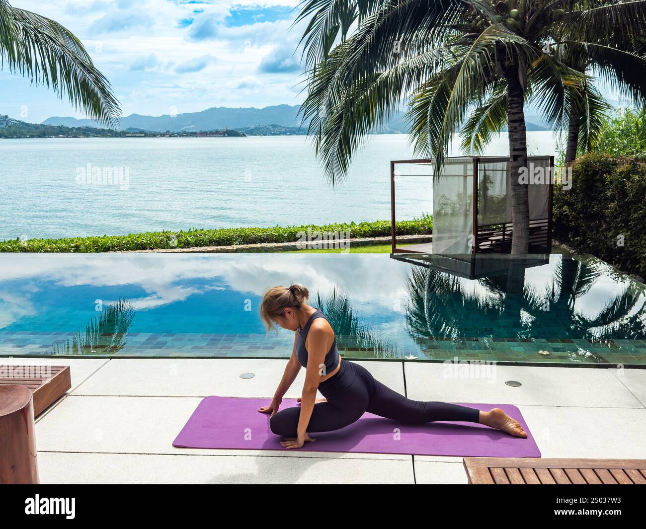 North Samui peninsula views with beach villas, in koh Samui, Thailand ...