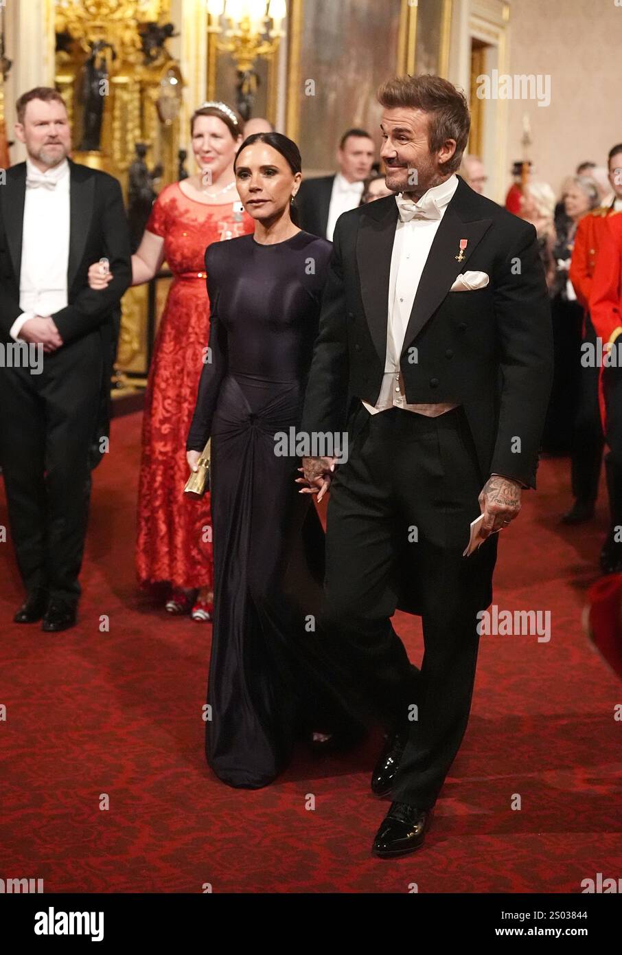 File photo dated 03/12/24 of David and Victoria Beckham making their ...