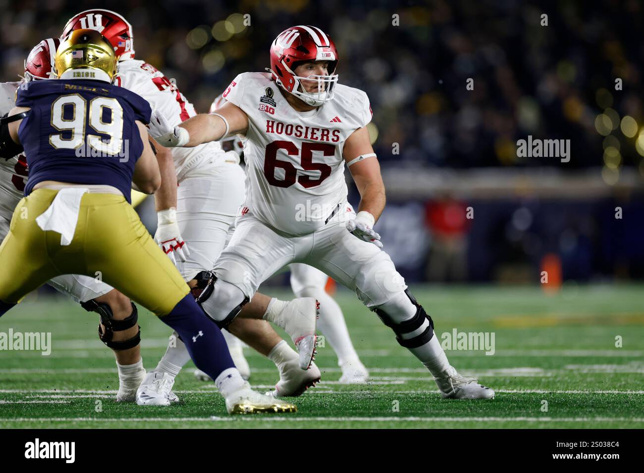 SOUTH BEND, IN - DECEMBER 20: Indiana Hoosiers offensive lineman Carter ...