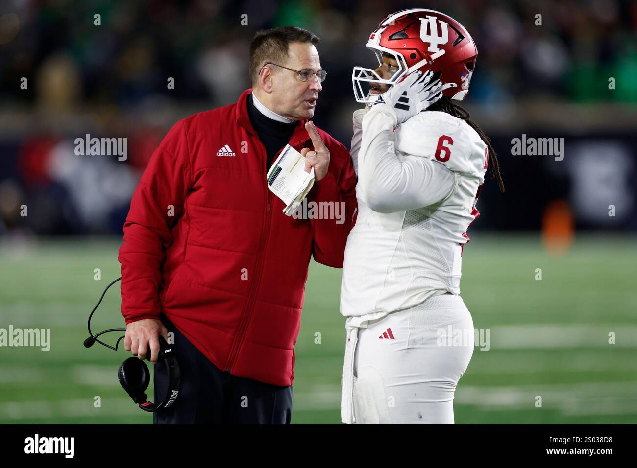 SOUTH BEND, IN - DECEMBER 20: Indiana Hoosiers head coach Curt Cignetti ...