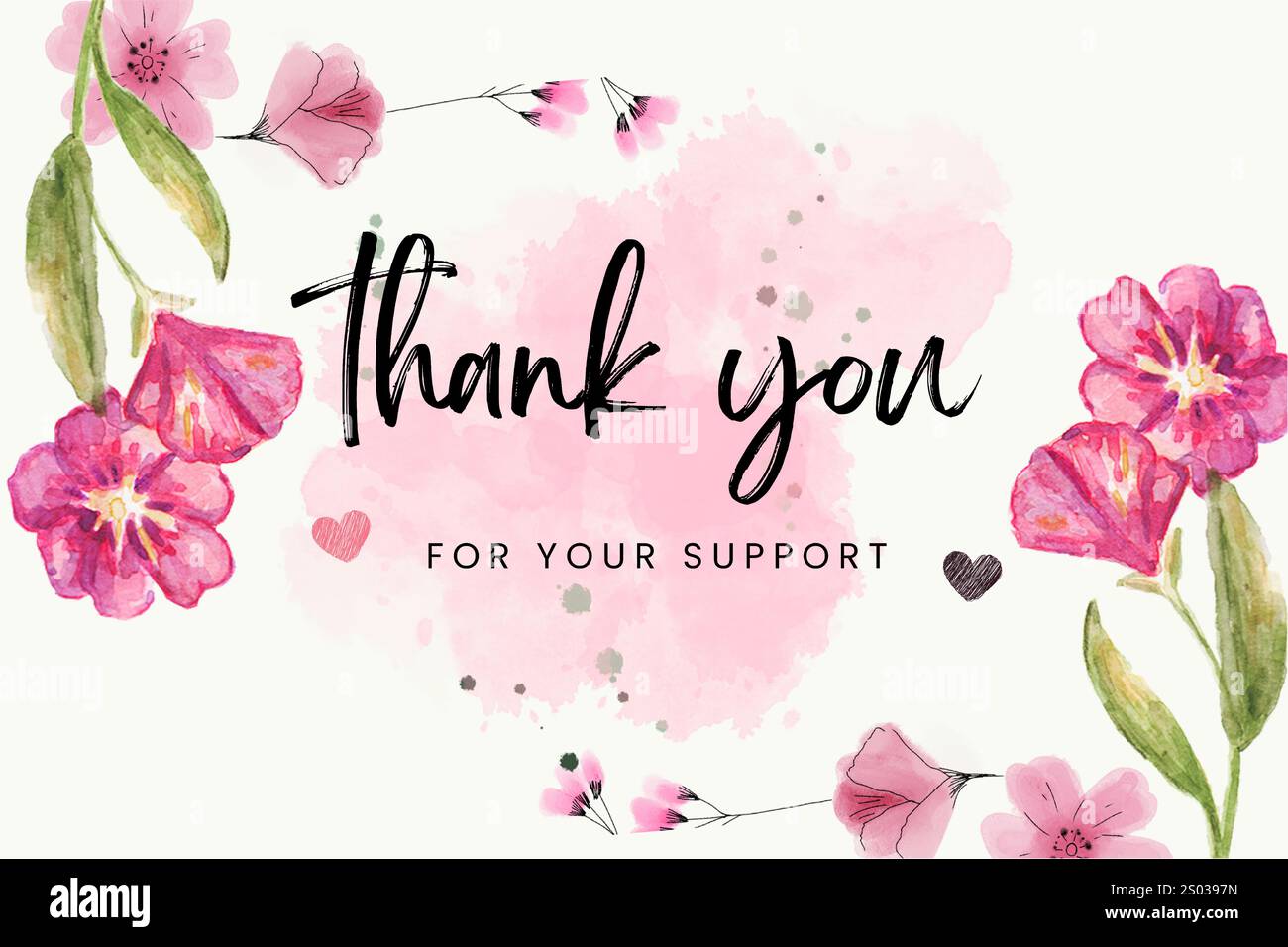Thank you card template Stock Vector Image & Art - Alamy