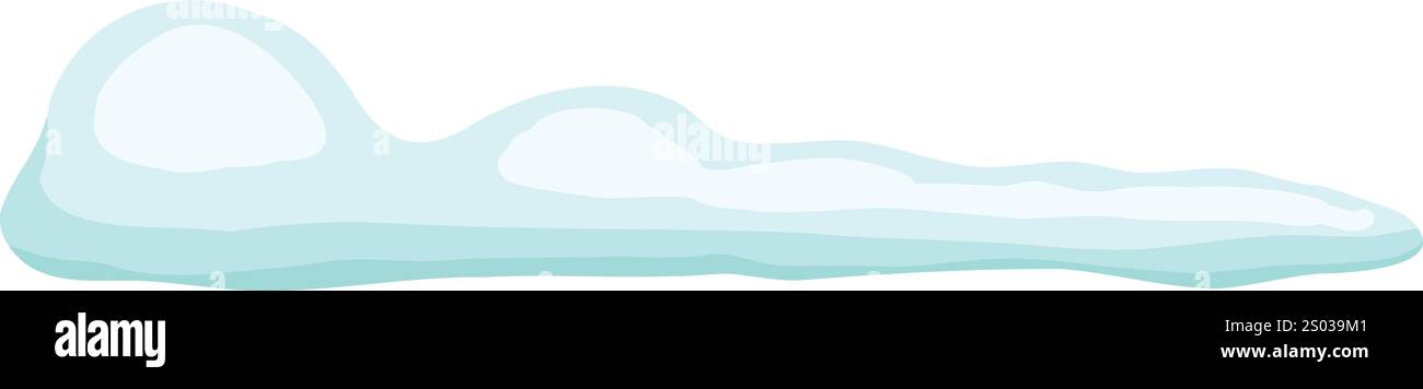 Snow roof cape. Snowfall winter snowdrift border frame icon, snowball ...