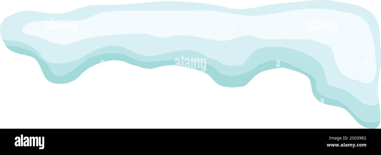 Snow roof cape. Snowfall winter snowdrift border frame icon, snowball ...