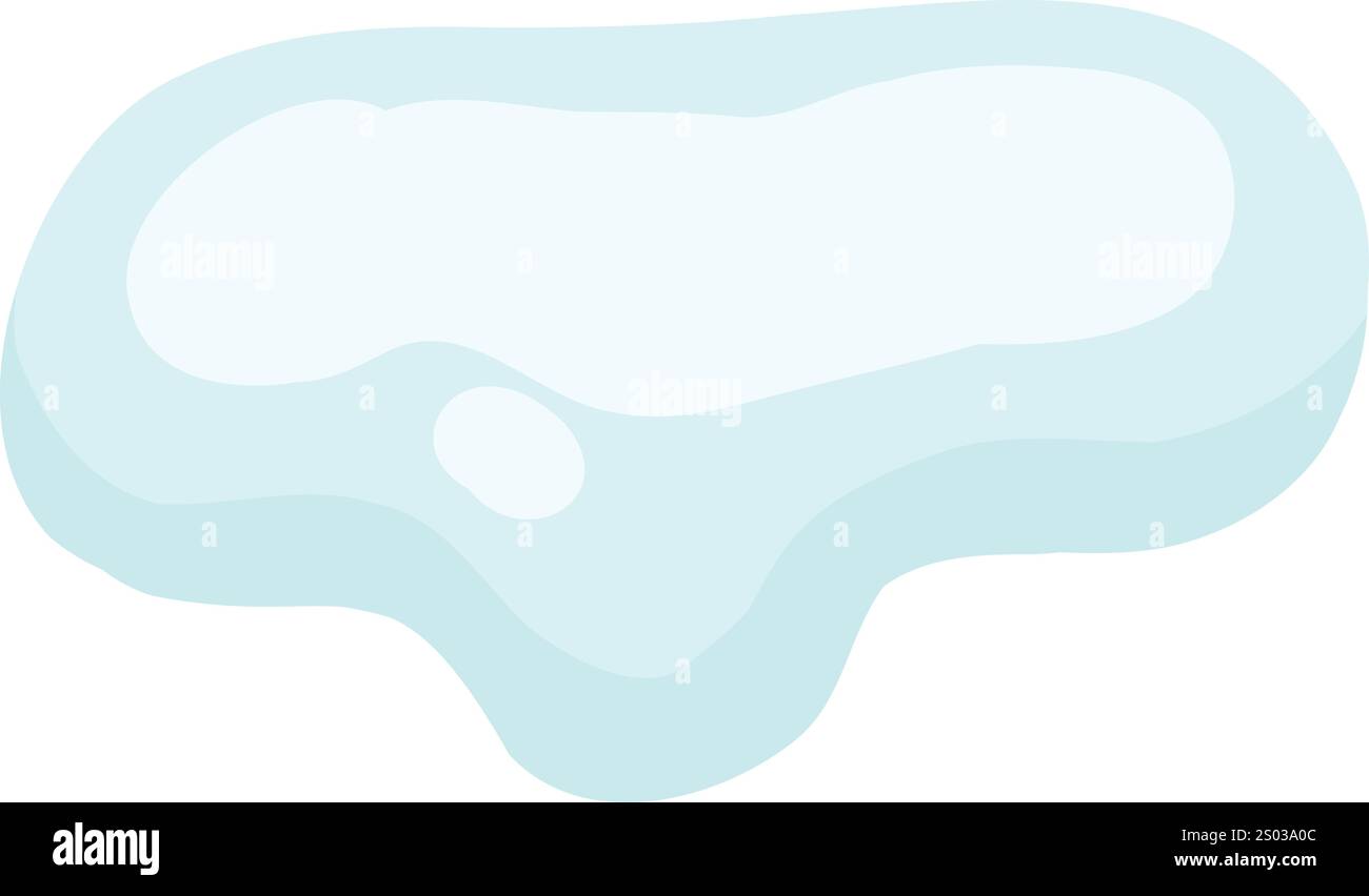 Snow roof cape. Snowfall winter snowdrift border frame icon, snowball ...