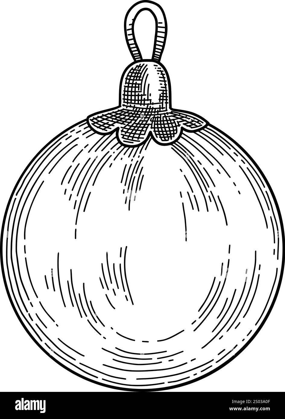 Christmas object . Hand drawn vector illustration. Xmas icon. Holiday ...