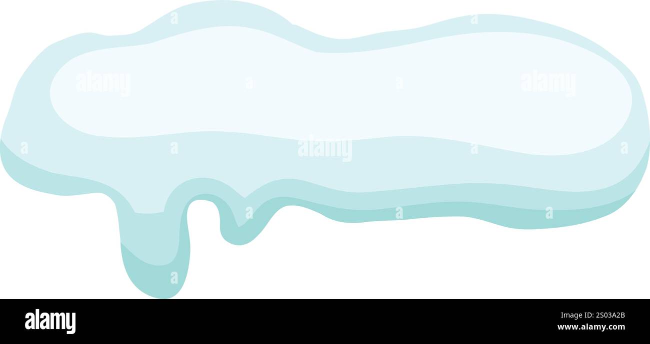 Snow roof cape. Snowfall winter snowdrift border frame icon, snowball ...