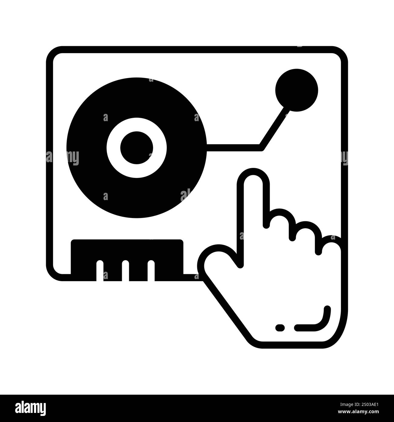 Vinyl record vector design, icon of music disc in modern style Stock ...