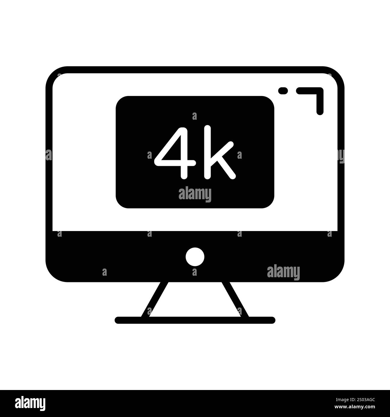 Led tv screen, icon of 4k Technology in trendy style Stock Vector Image ...