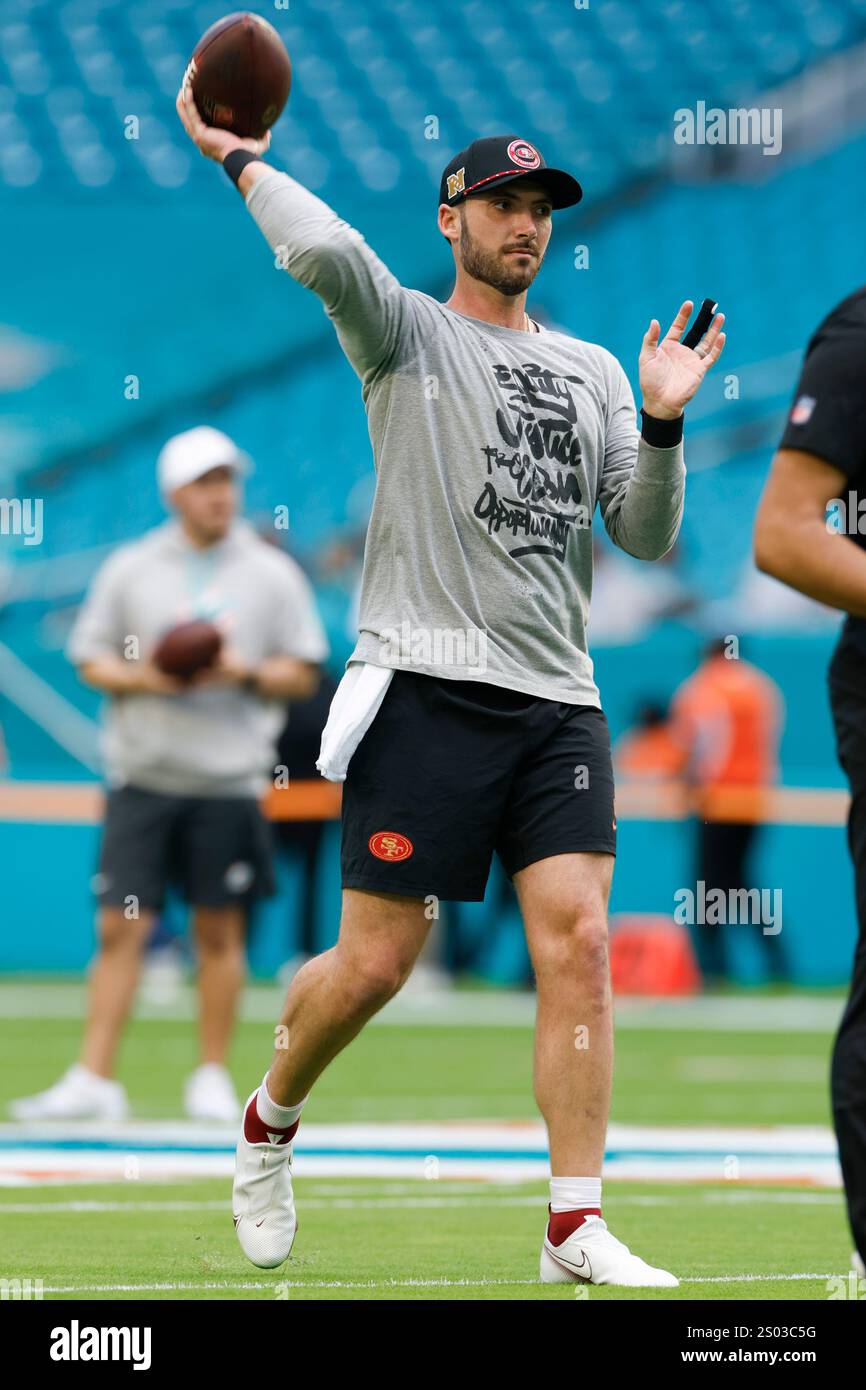 Miami Gardens, FL USA; San Francisco 49ers quarterback Brandon Allen ...
