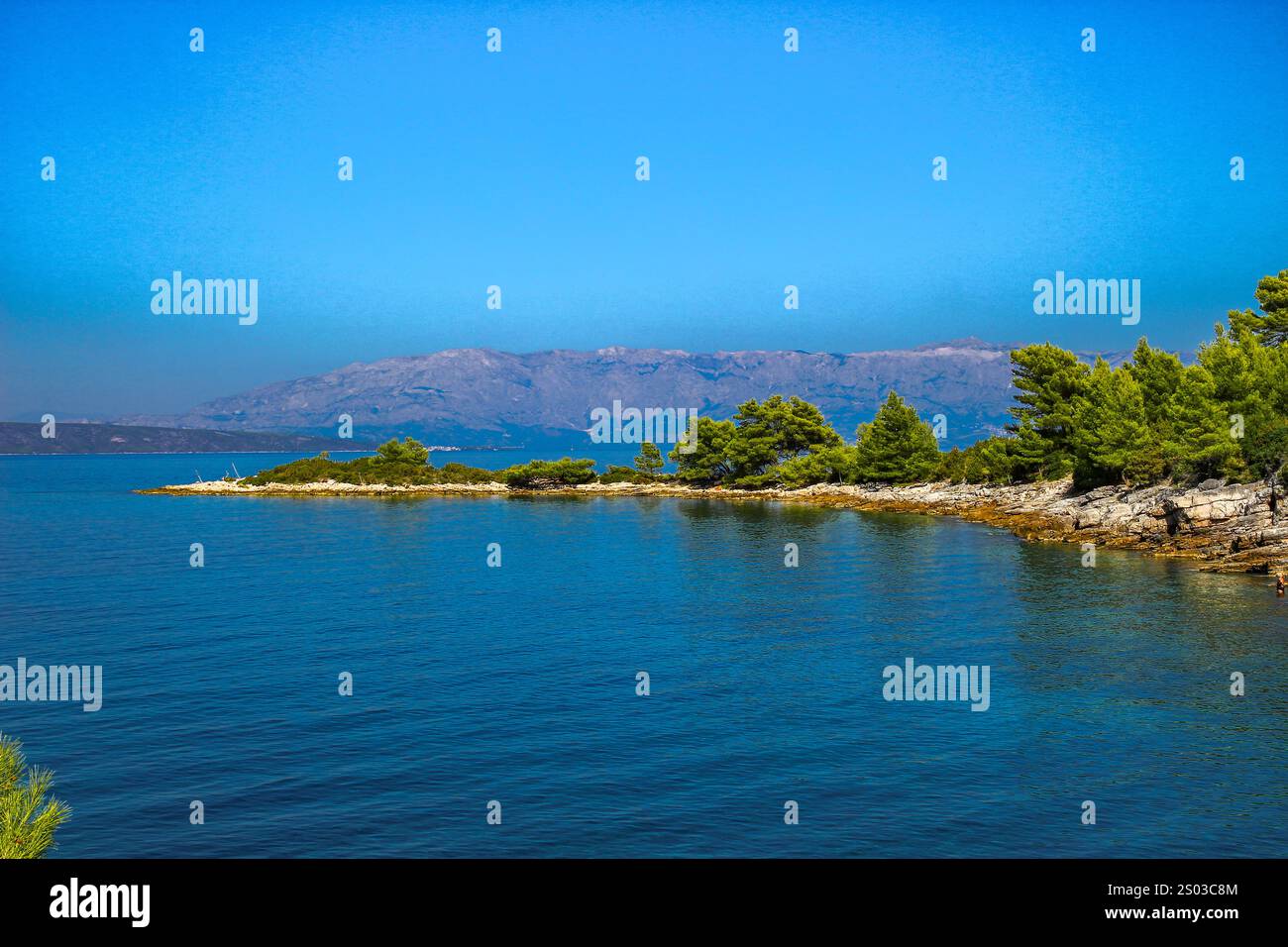 A bicycle trip around the island of Hvar, panorama, wild beaches near ...