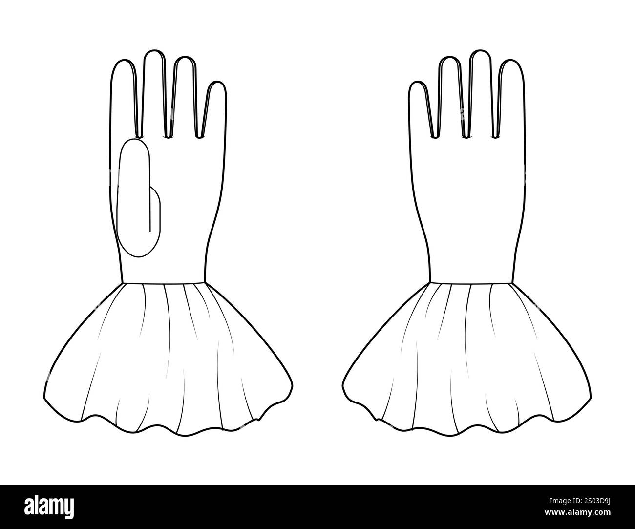 Gloves With Ruffled Cuff Wrist Above length Fashion hand accessory ... Gloves With Ruffled Cuff Wrist Above length Fashion hand accessory ...
