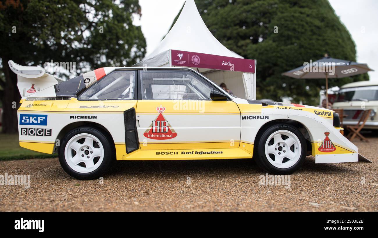 An Audi rally car at the Concours of Elegance 2023, Hampton Court ...