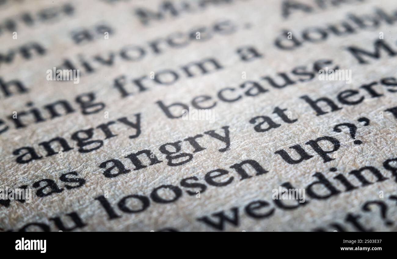 Written text explores themes of anger and relationship dynamics ...