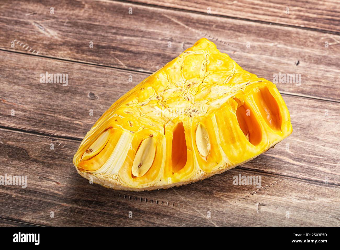 Tropical exotic sweet juicy Jackfruit half Stock Photo - Alamy