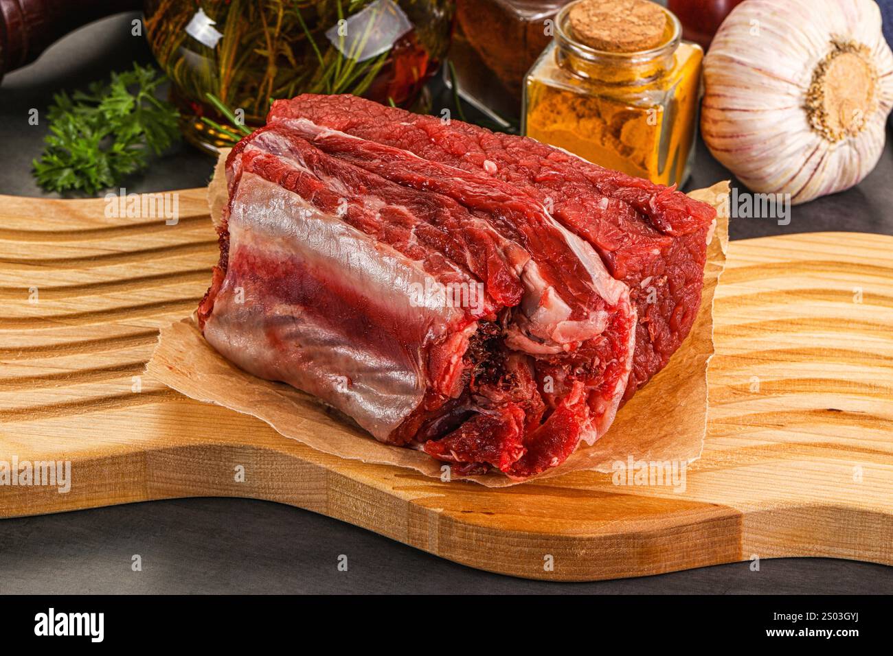 Raw beef ribs with fillet for cooking Stock Photo - Alamy