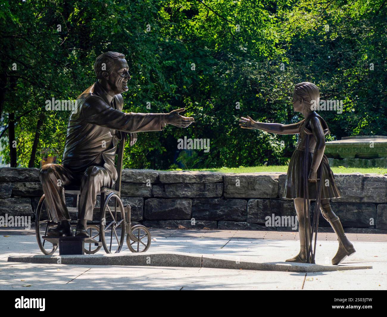 NEW YORK, USA - AUGUST 28 2024 - FDR Hope Memorial in Southpoint Park ...