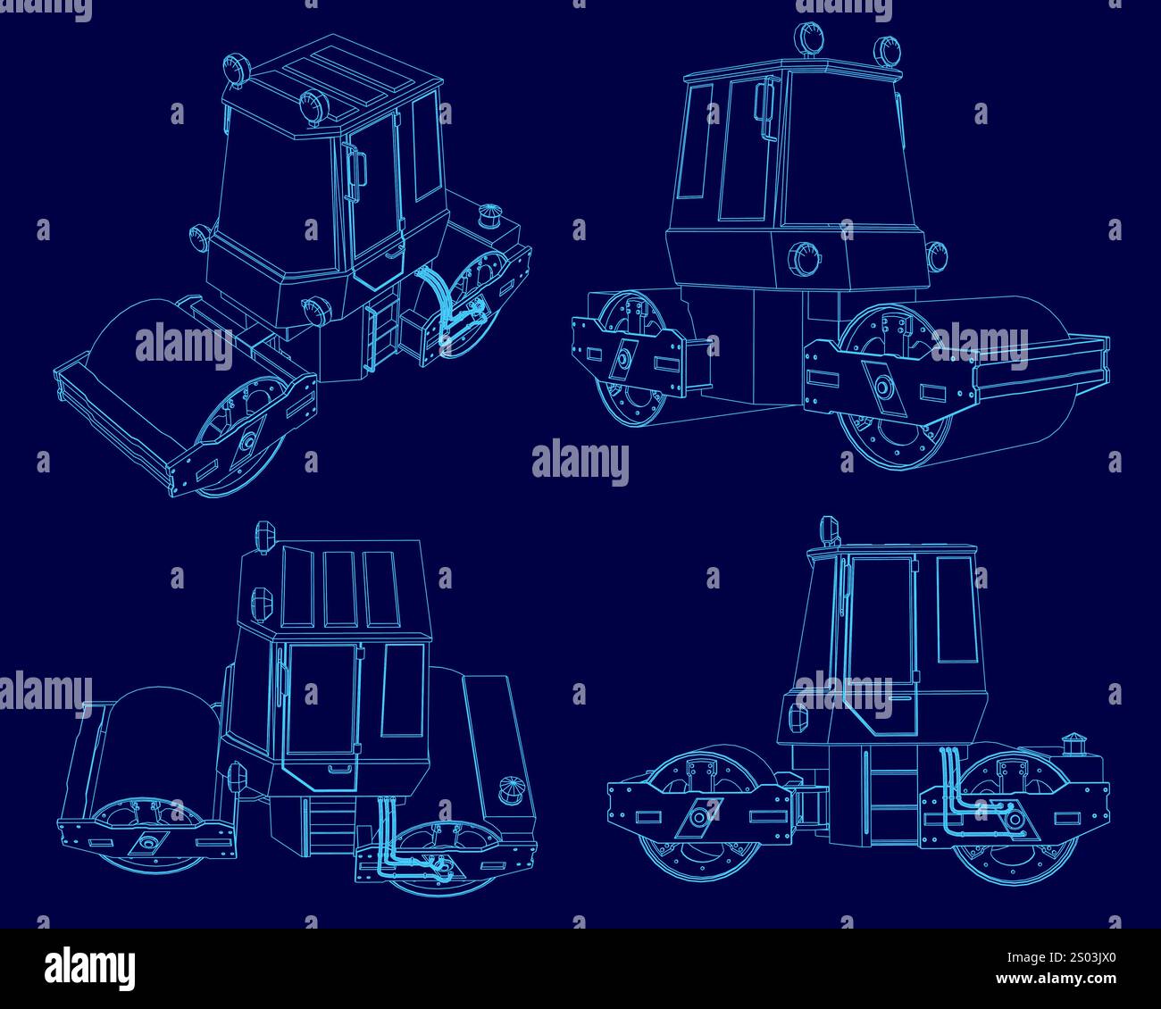 Road roller machine on Stock Vector Images - Alamy