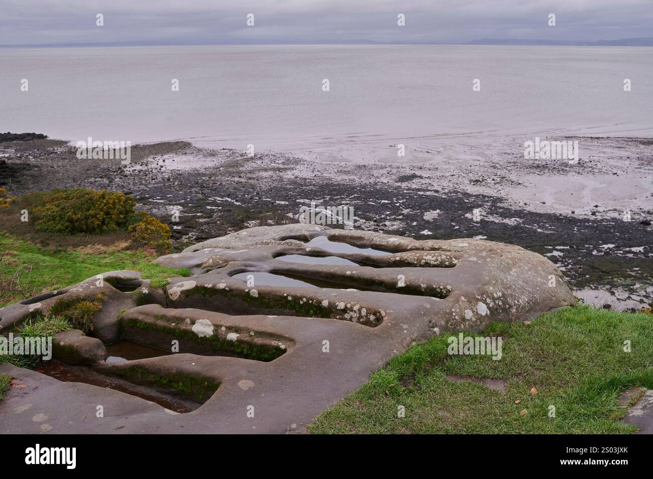 St Patrick's Chapel rock-cut graves, Half Moon Bay, Heysham, Lancashire ...