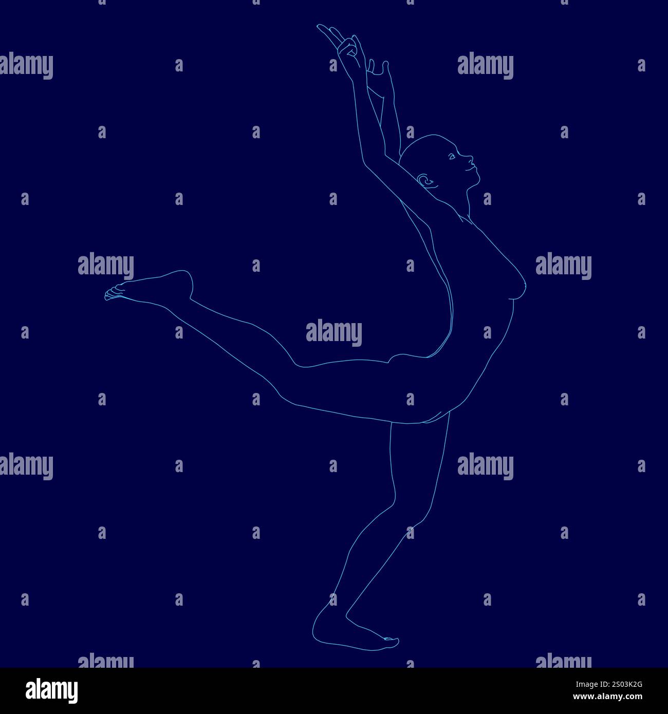 Graceful elegant dance pose Stock Vector Images - Alamy