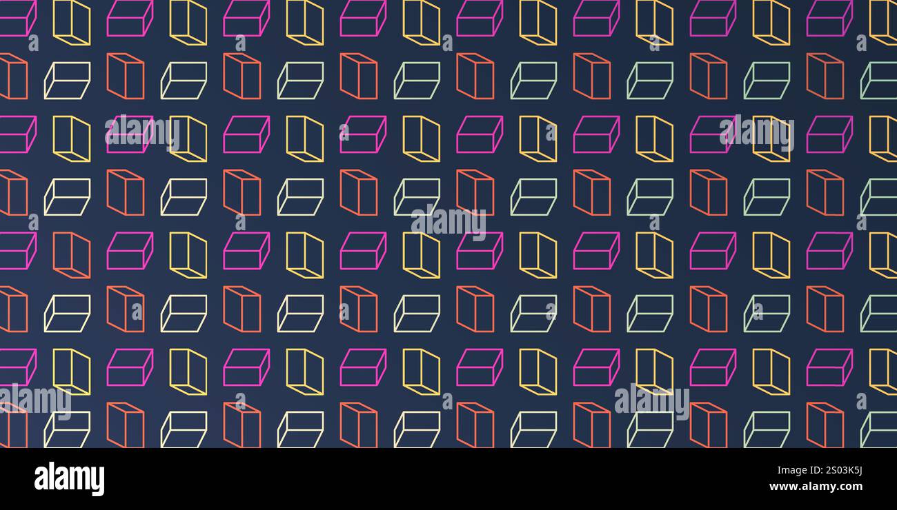 Many Colorful Minimalist Modern Style 3D Transparent Rectangular ...