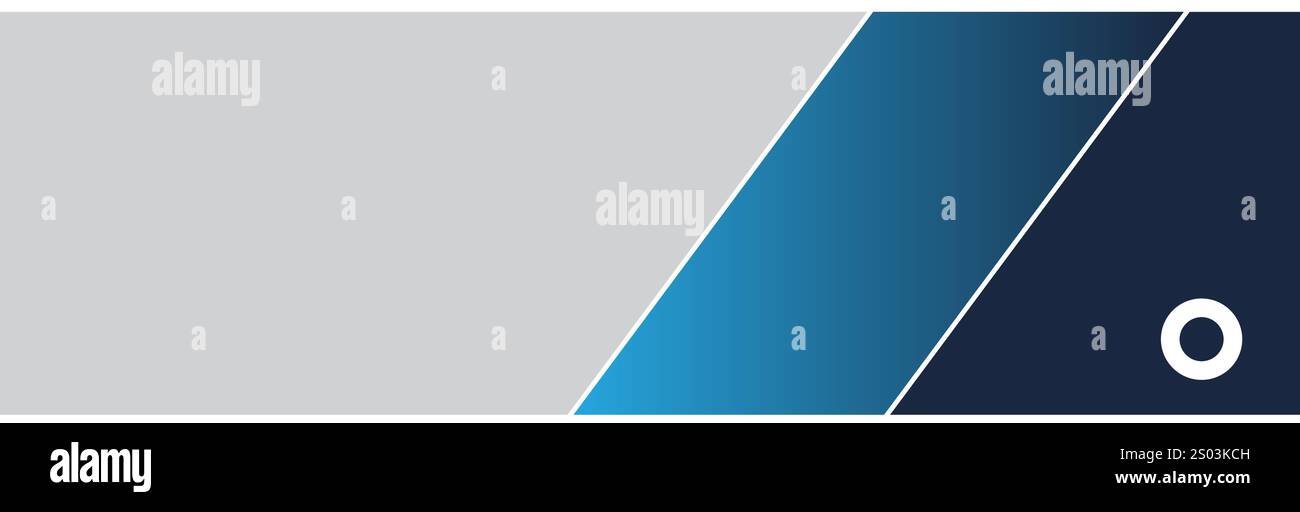 Modern Style Slanted Grey and Blue Colored Banner Template, Background ...