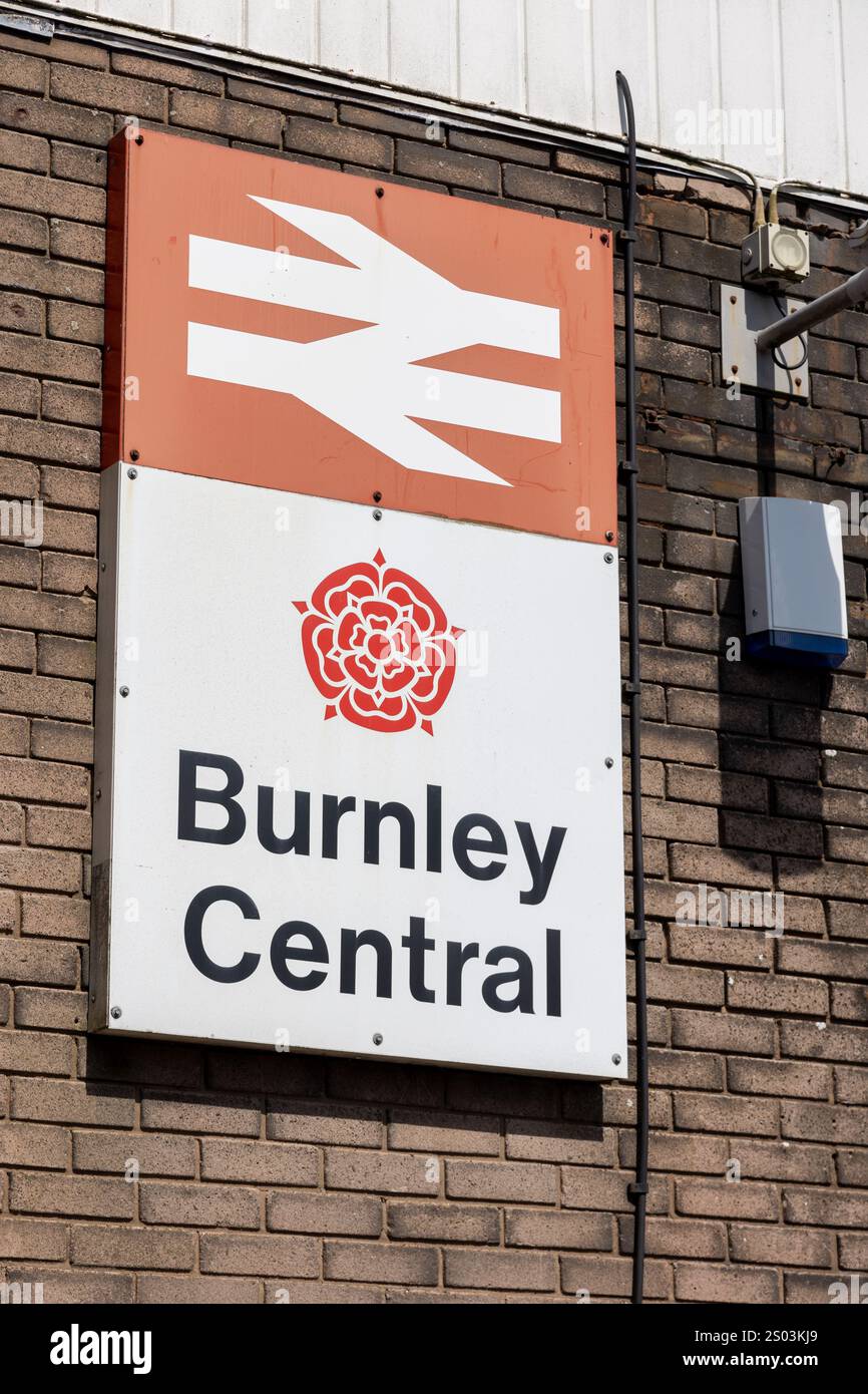 Burnley Central Railway Station Stock Photo - Alamy