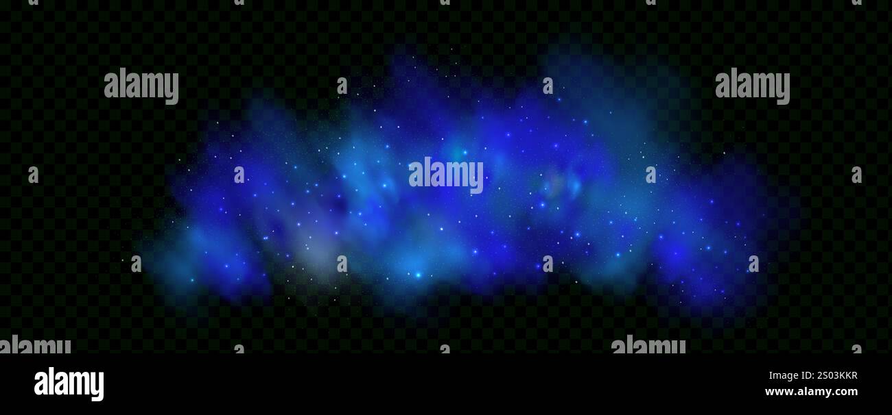 Starry neon magic dust.Realistic texture of fantastic smoke background ...
