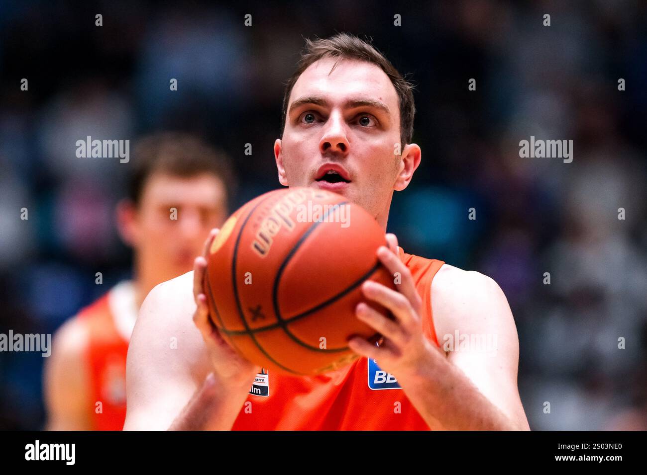 Philipp Herkenhoff (Ratiopharm Ulm, #14) am Ball, GER, Skyliners ...