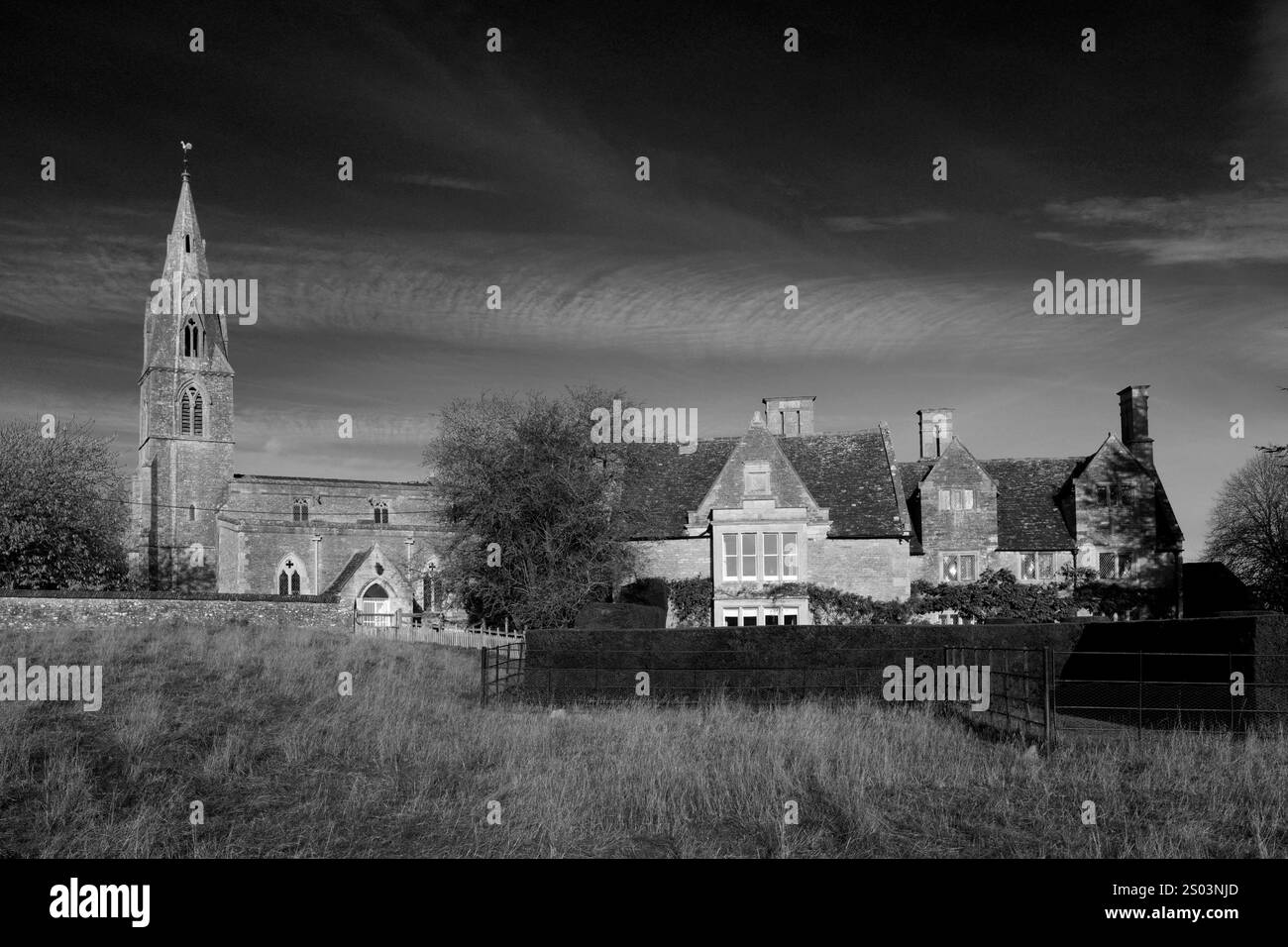 All Saints Church and Pilton Manor, Pilton village, Northamptonshire ...