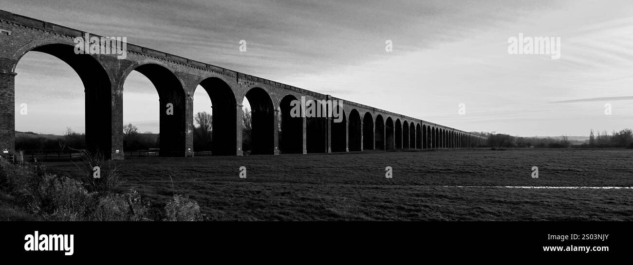 The Harringworth railway viaduct; River Welland valley; Harringworth ...