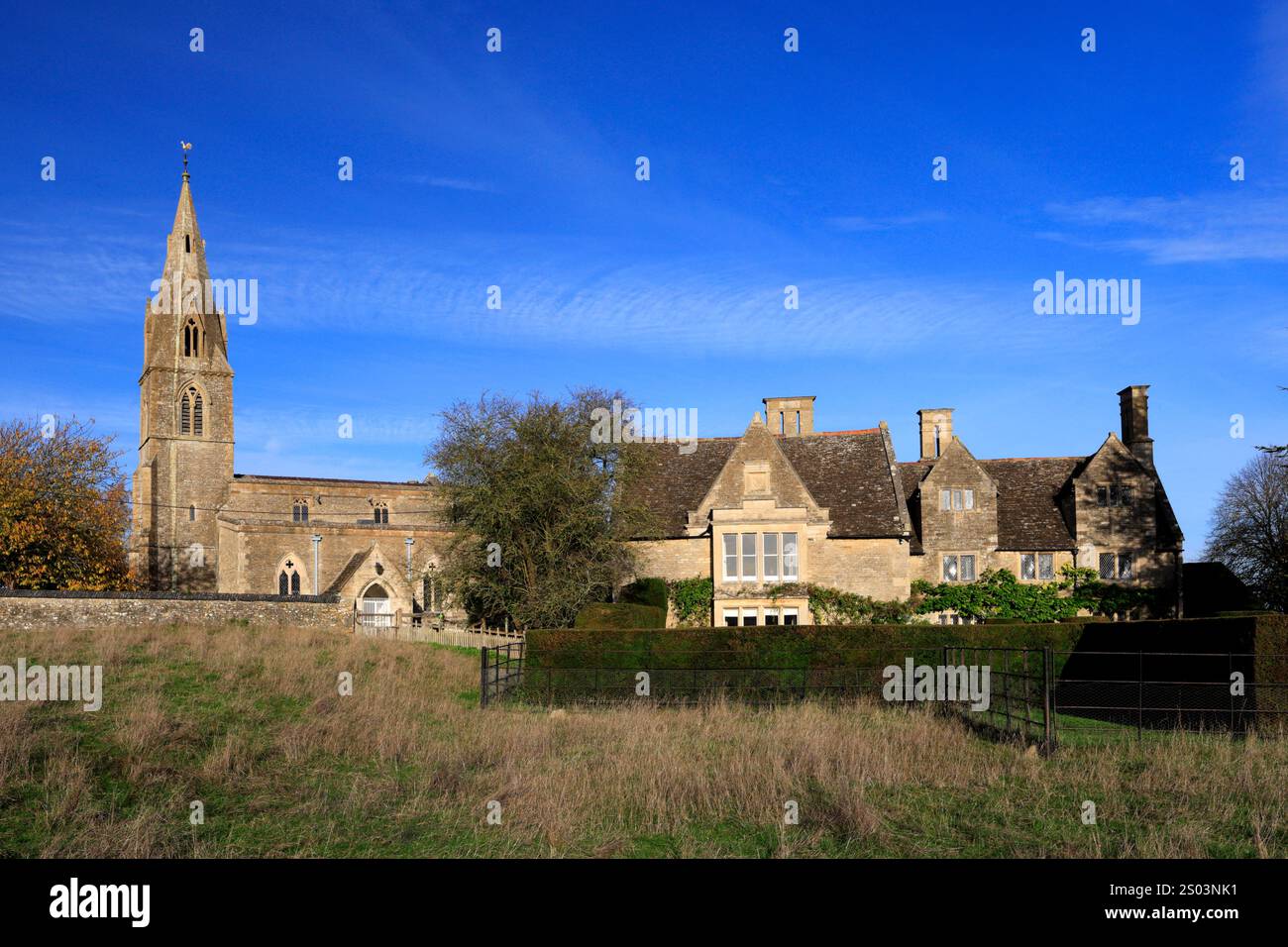 All Saints Church and Pilton Manor, Pilton village, Northamptonshire ...