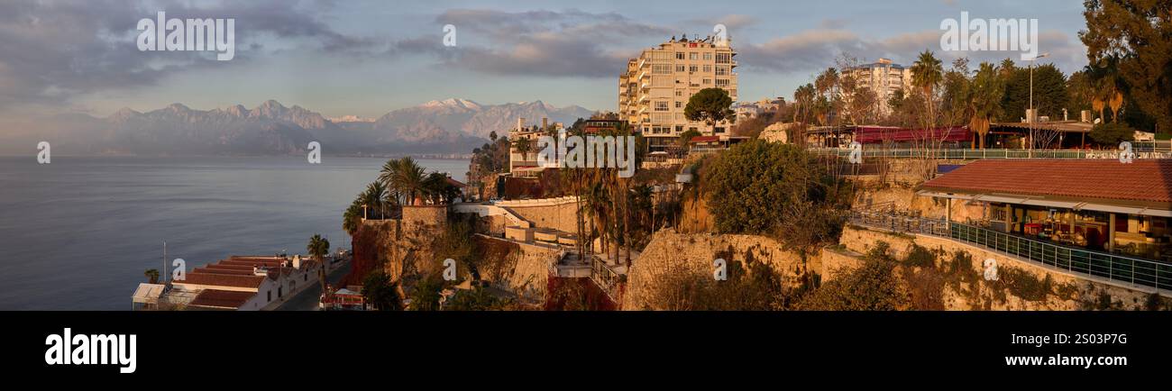 Panorama of Turkish riviera in Antalya city, Turkey Stock Photo - Alamy