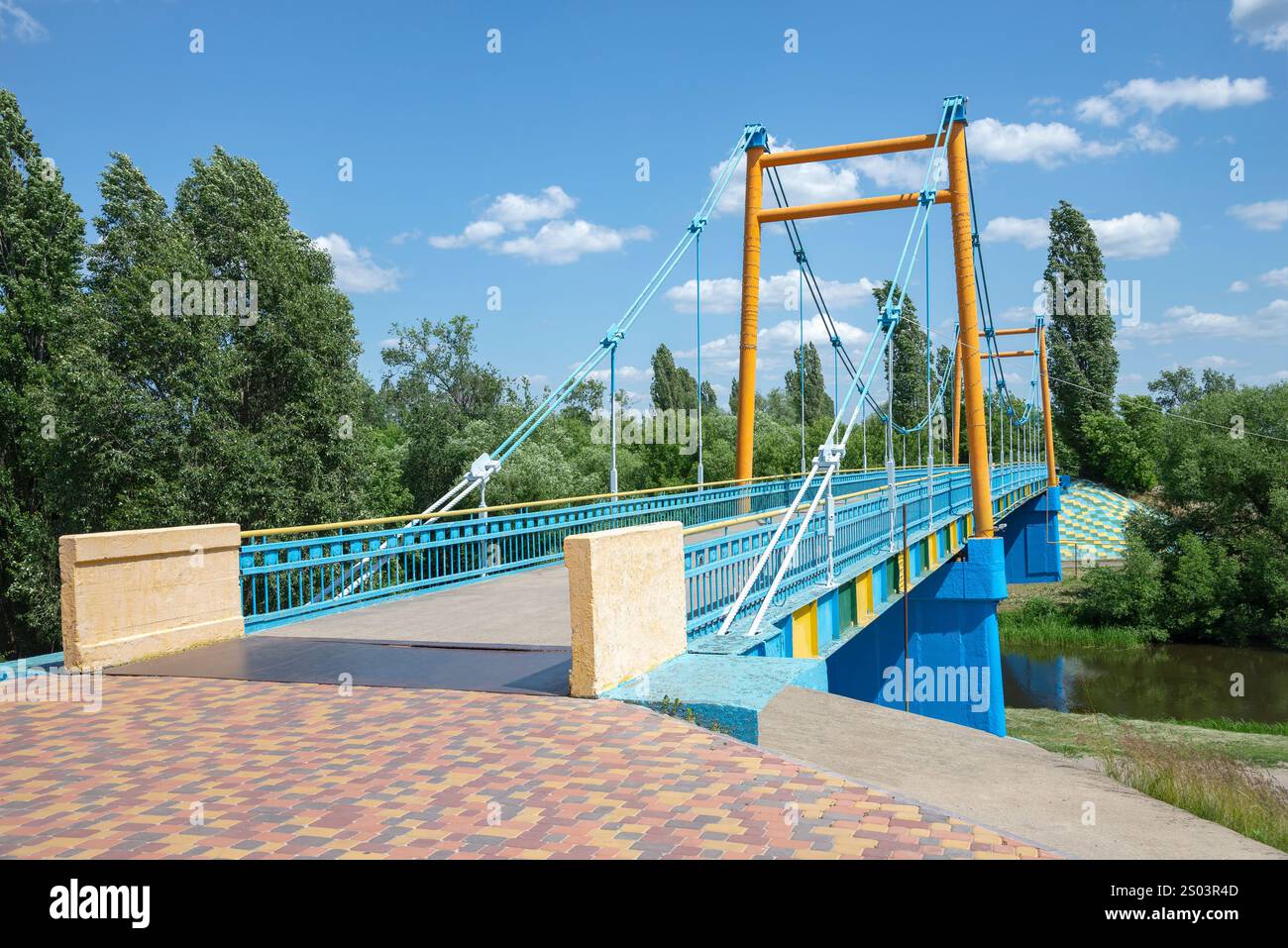 Tezikov (Pervomaisky) pedestrian bridge over the Tsna River, Tambov, Russia Stock Photo - Alamy