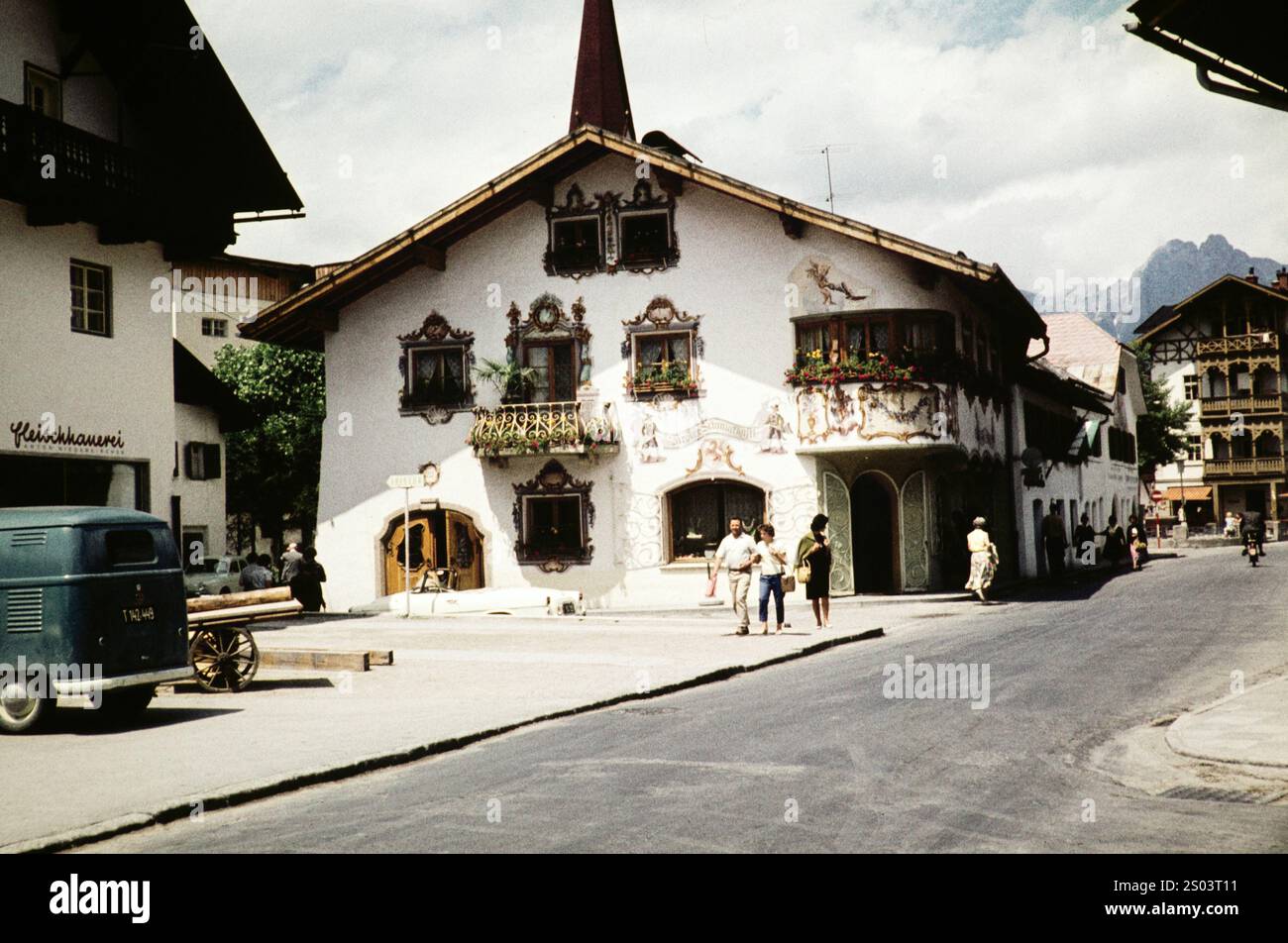 Traditional architecture buildings in village of Seefeld, state of ...