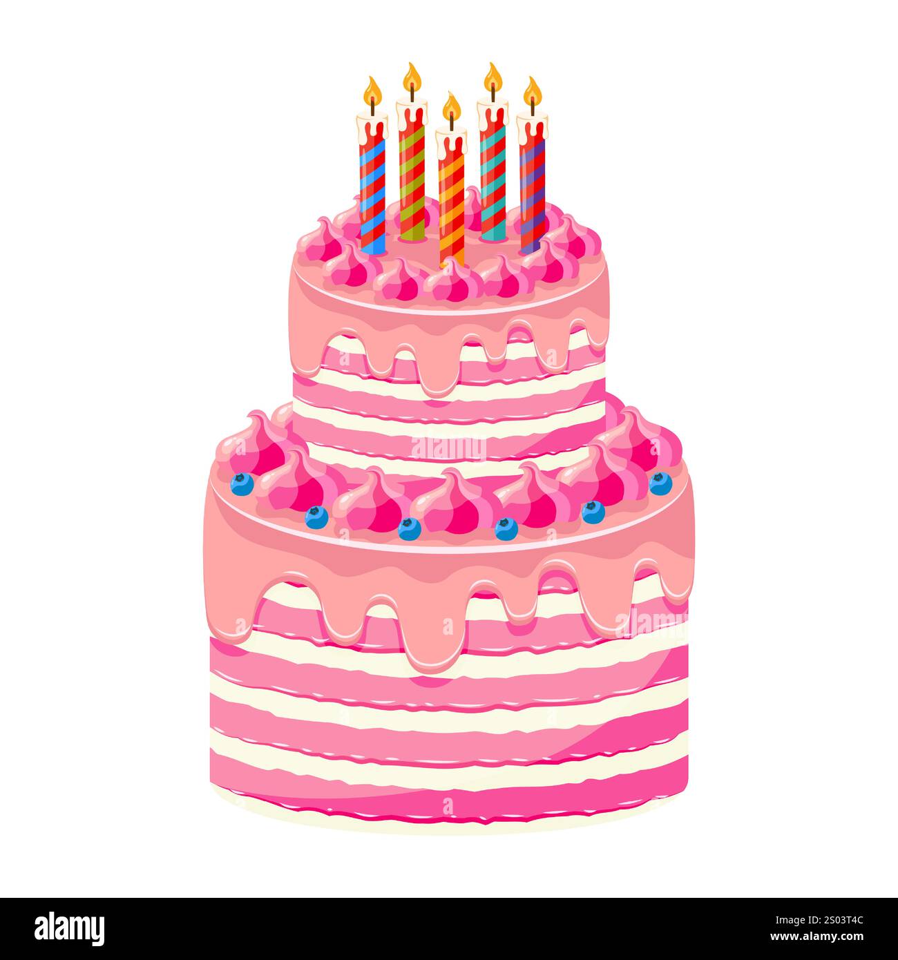 Lit pink candles Stock Vector Images - Alamy