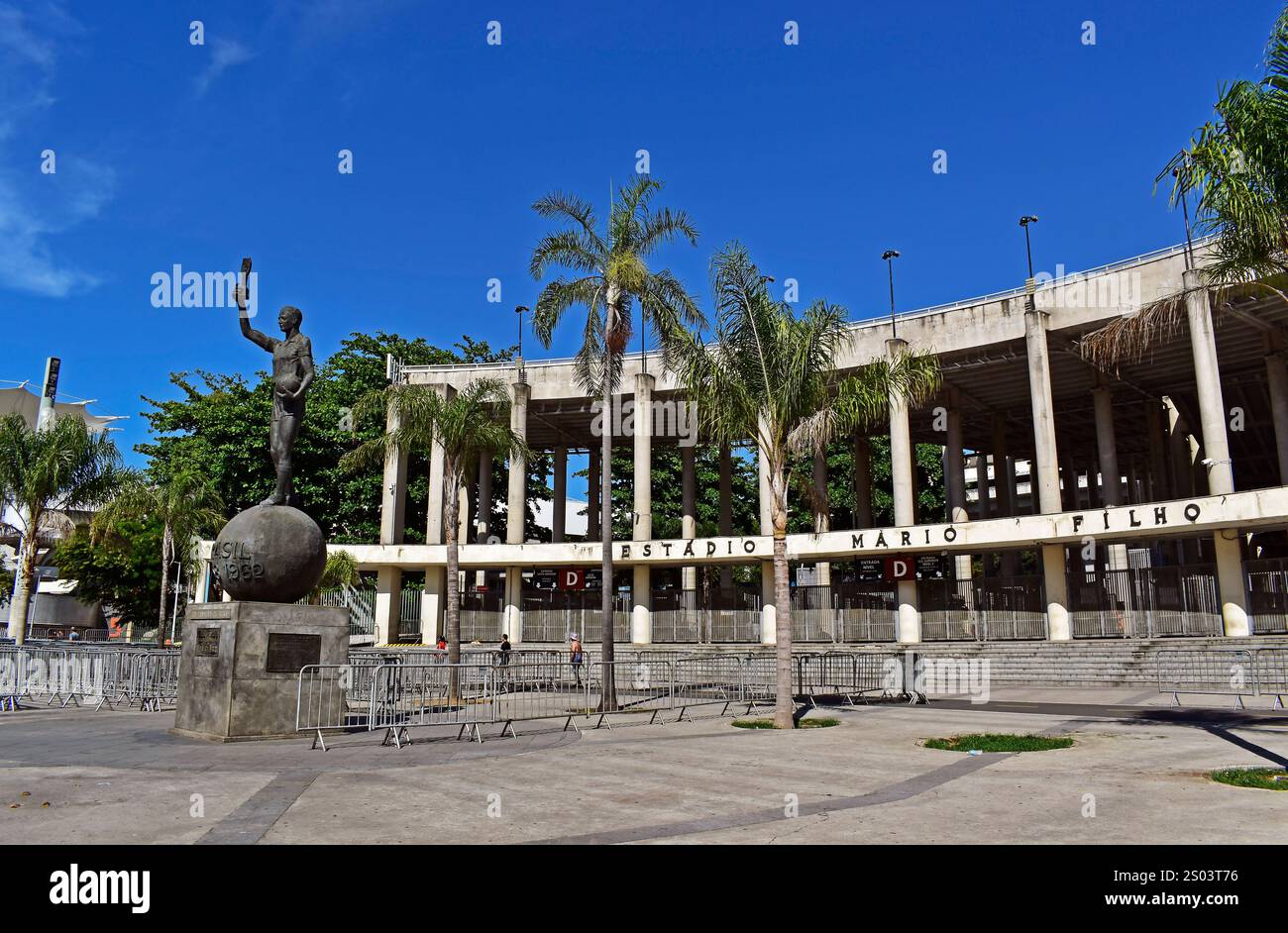RIO DE JANEIRO, BRAZIL - November 26, 2024: Bellini statue in front of ...
