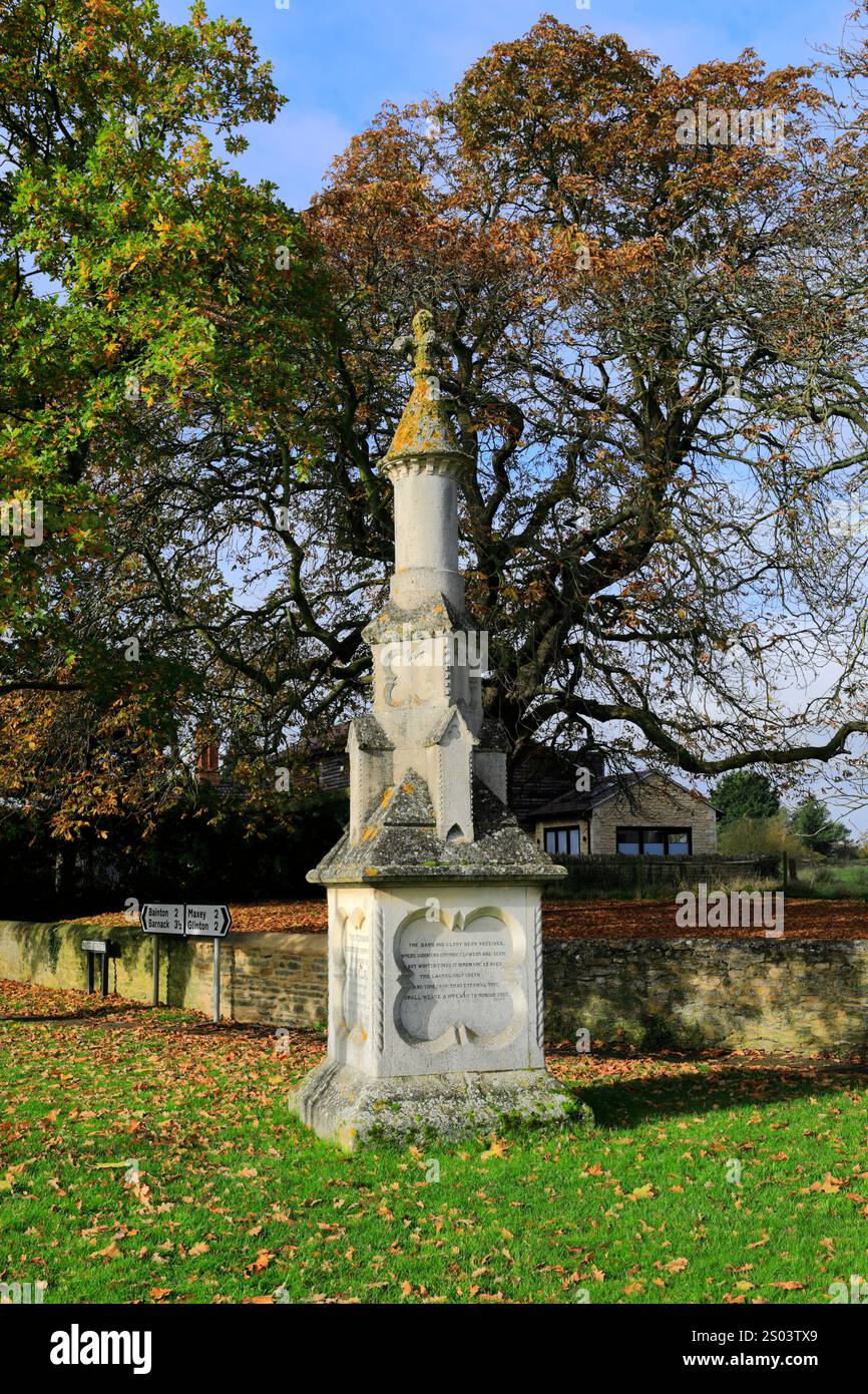 The John Clare Memorial, (peoples poet), Helpston village ...