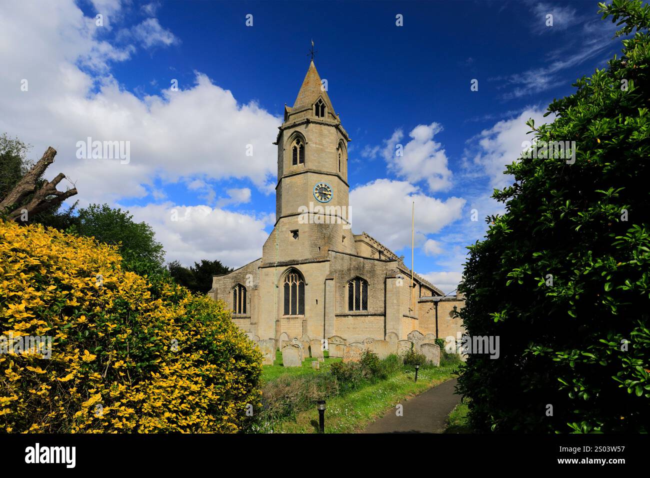 St Botolphs church, Helpston village, Cambridgeshire, England; UK Stock ...