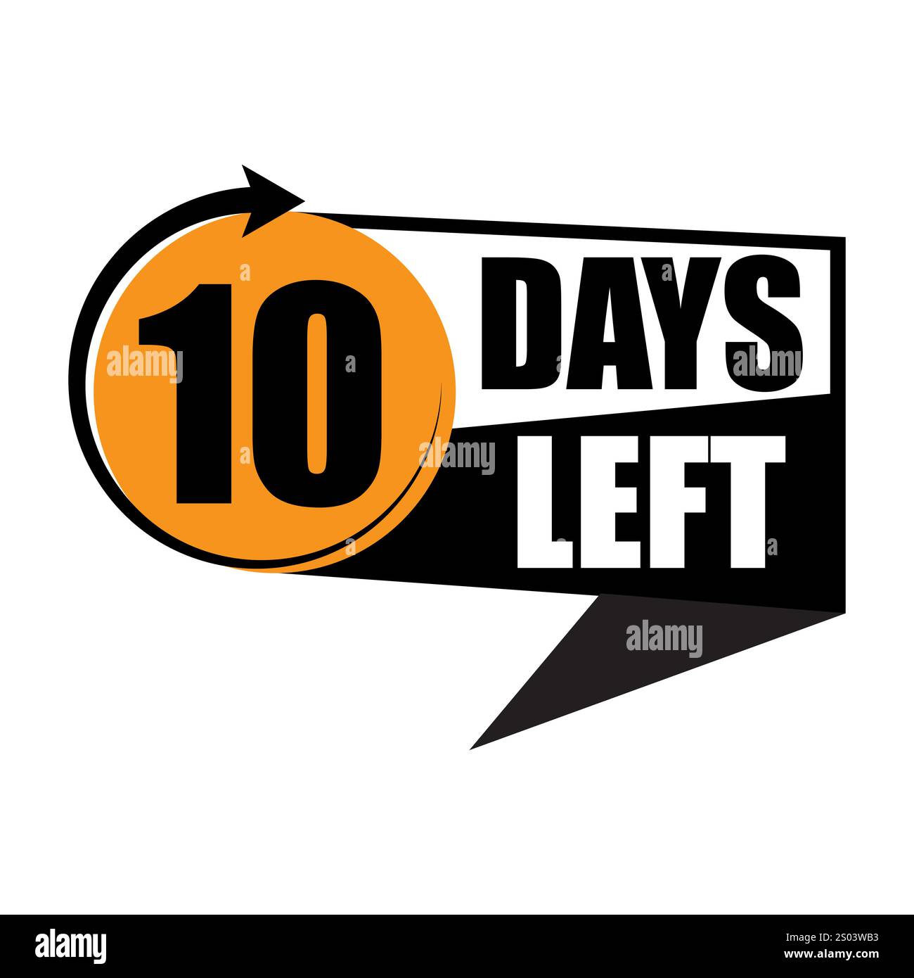 Number four countdown. Bold 4 in orange. Days left text. Black and ...