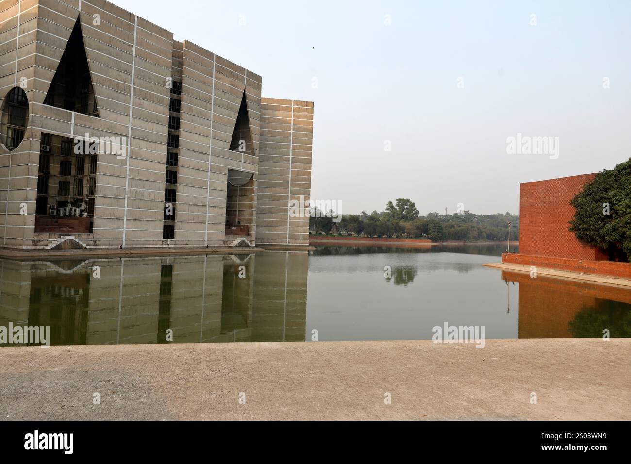 Dhaka, Bangladesh - December 24, 2024: Bangladesh National Parliament House, located at Sher-e ...