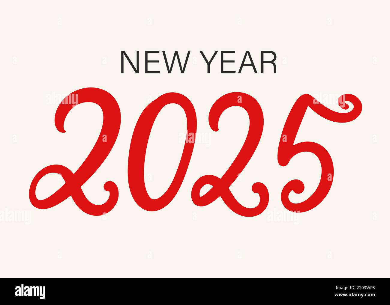 New Year 2025 Hand Lettering Banner Vector Numbers Stock Vector Image ...