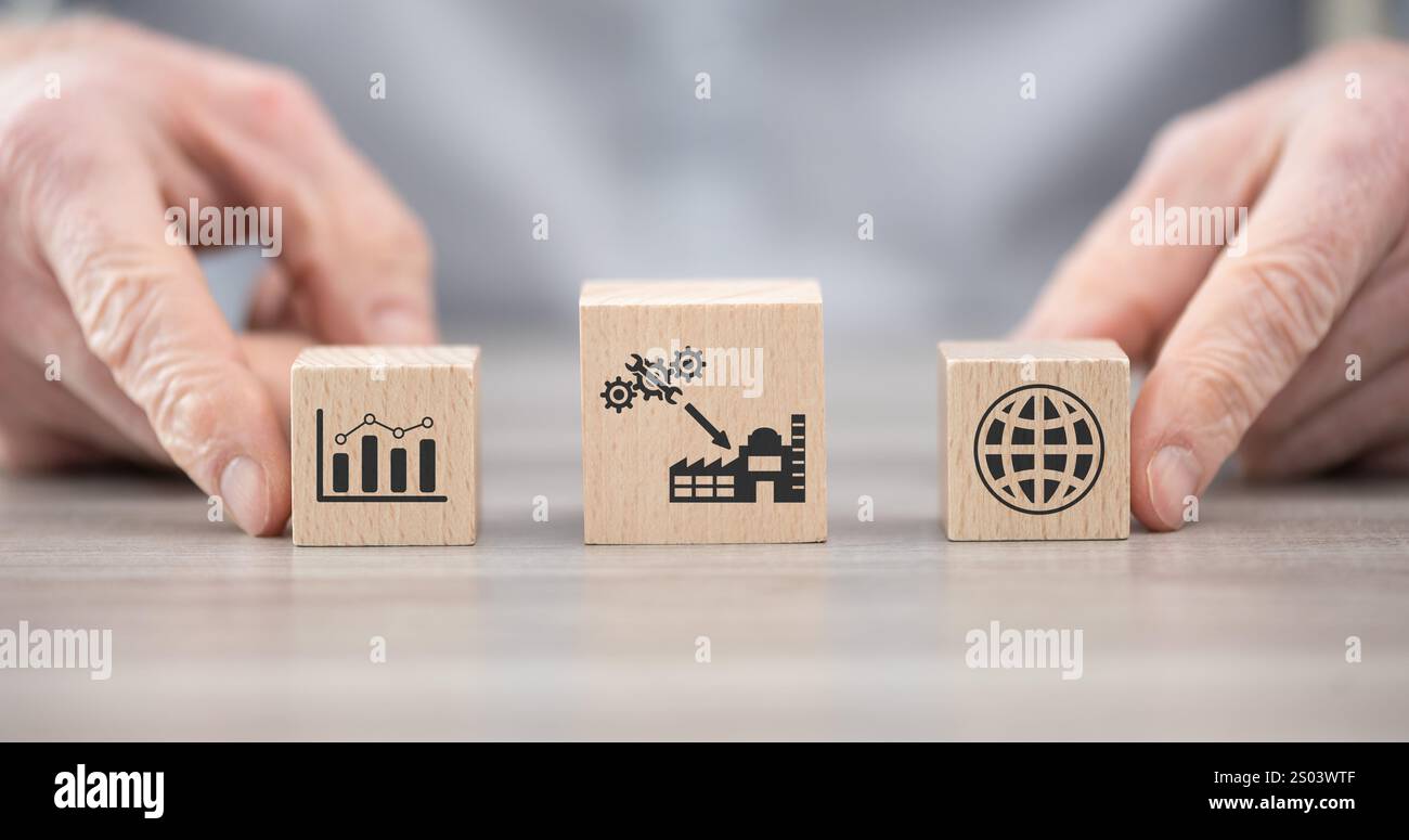Wooden blocks with symbol of bpo concept Stock Photo - Alamy