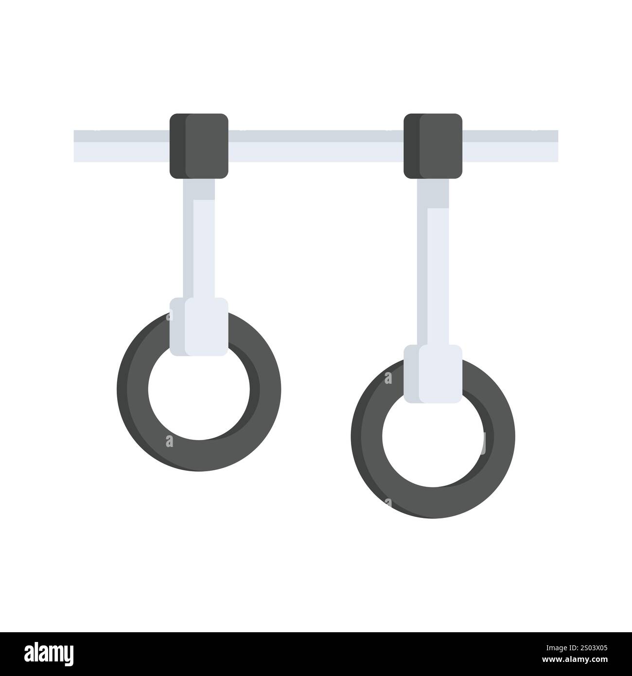 Grab this amazing flat style icon of gymnastic rings, ready to use and download Stock Vector ...
