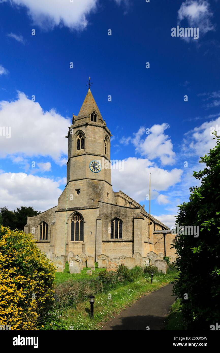 St Botolphs church, Helpston village, Cambridgeshire, England; UK Stock ...