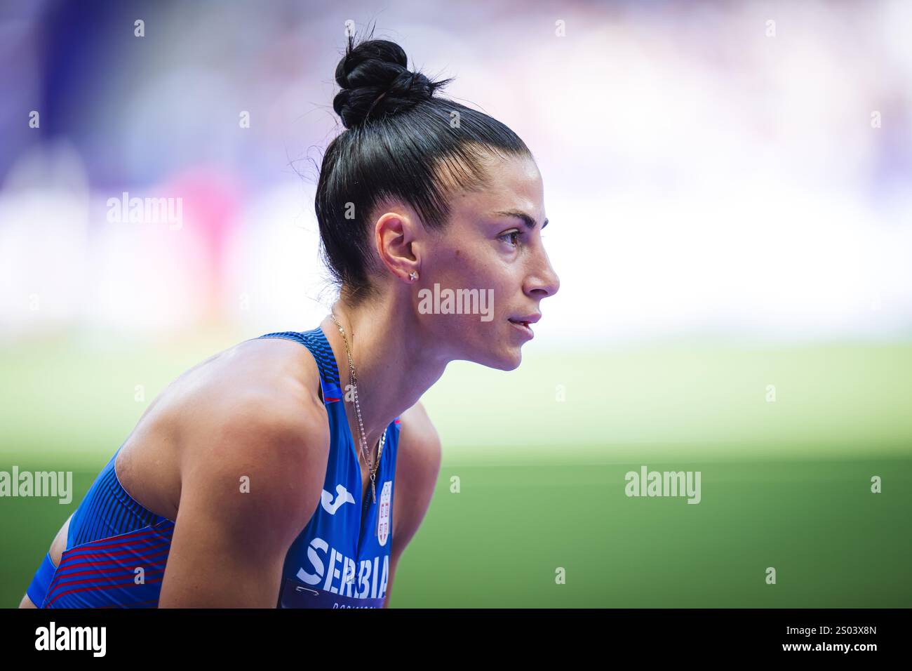 Ivana Spanovic participating in the long jump at the Paris 2024 Olympic ...