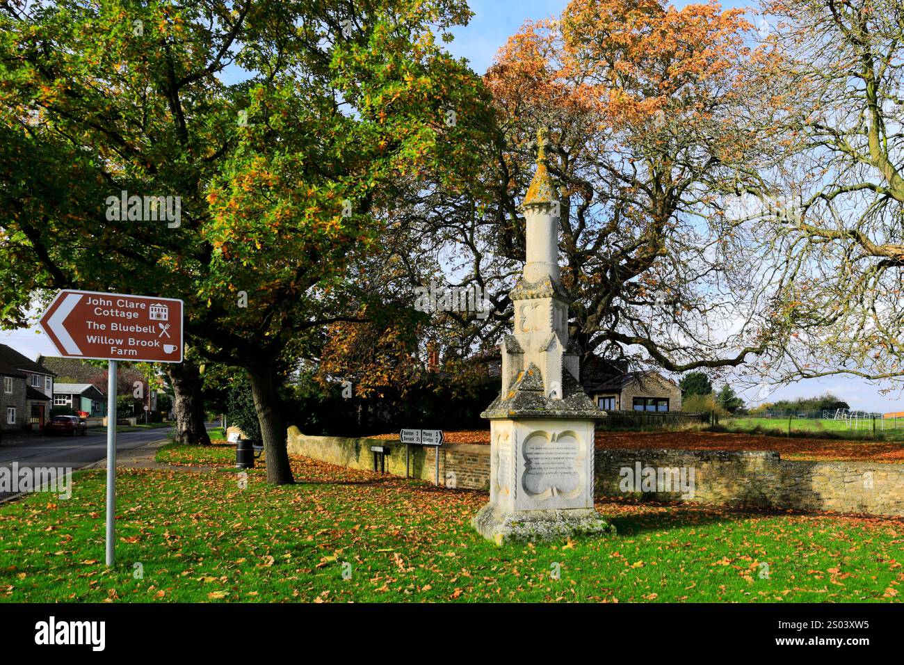 The John Clare Memorial, (peoples poet), Helpston village ...
