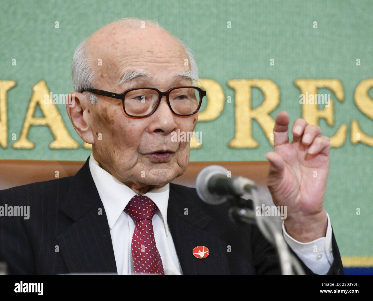 Terumi Tanaka, a representative of Nihon Hidankyo, Japan's leading ...