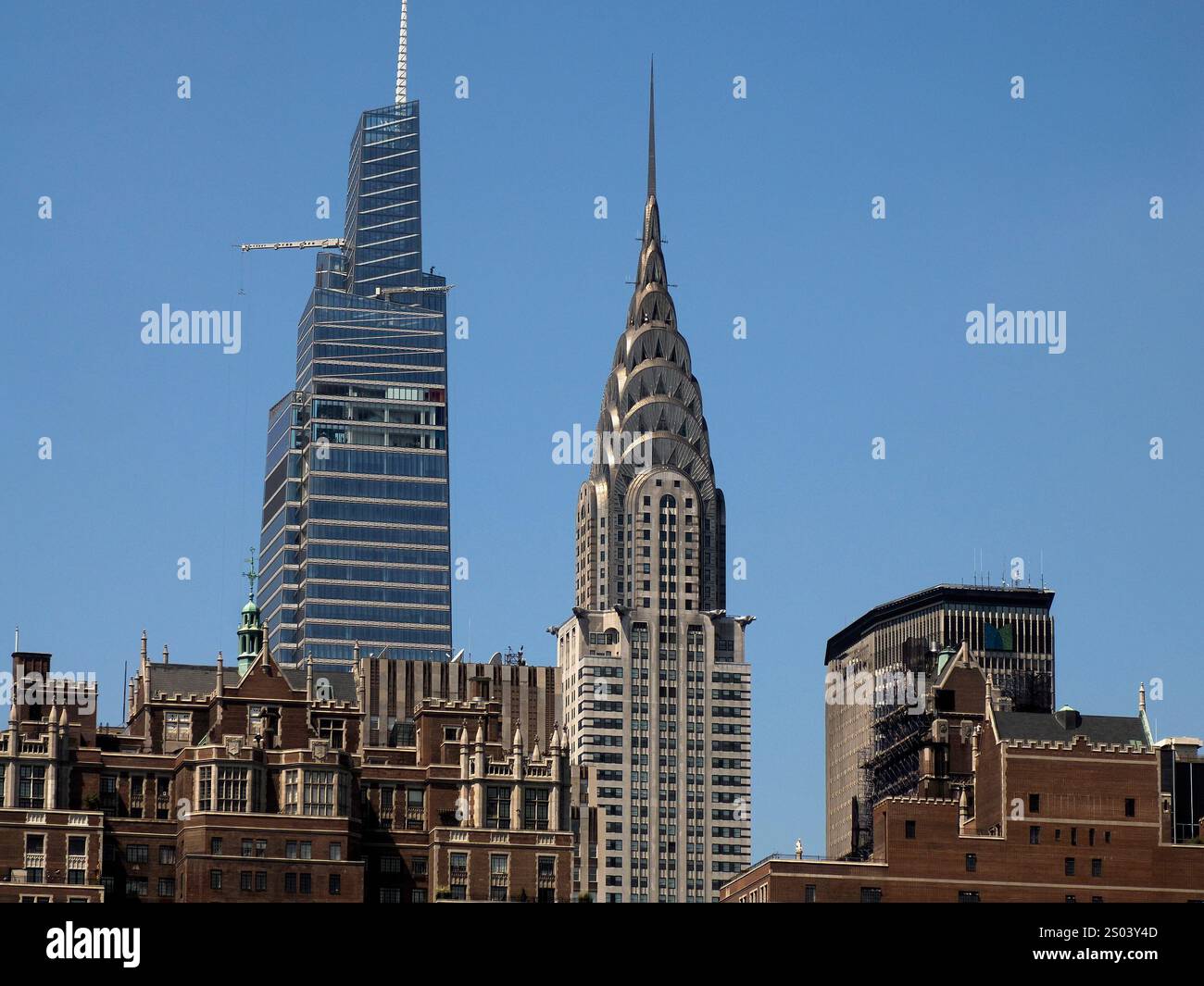 new york manhattan view from East river boat cruise Stock Photo - Alamy