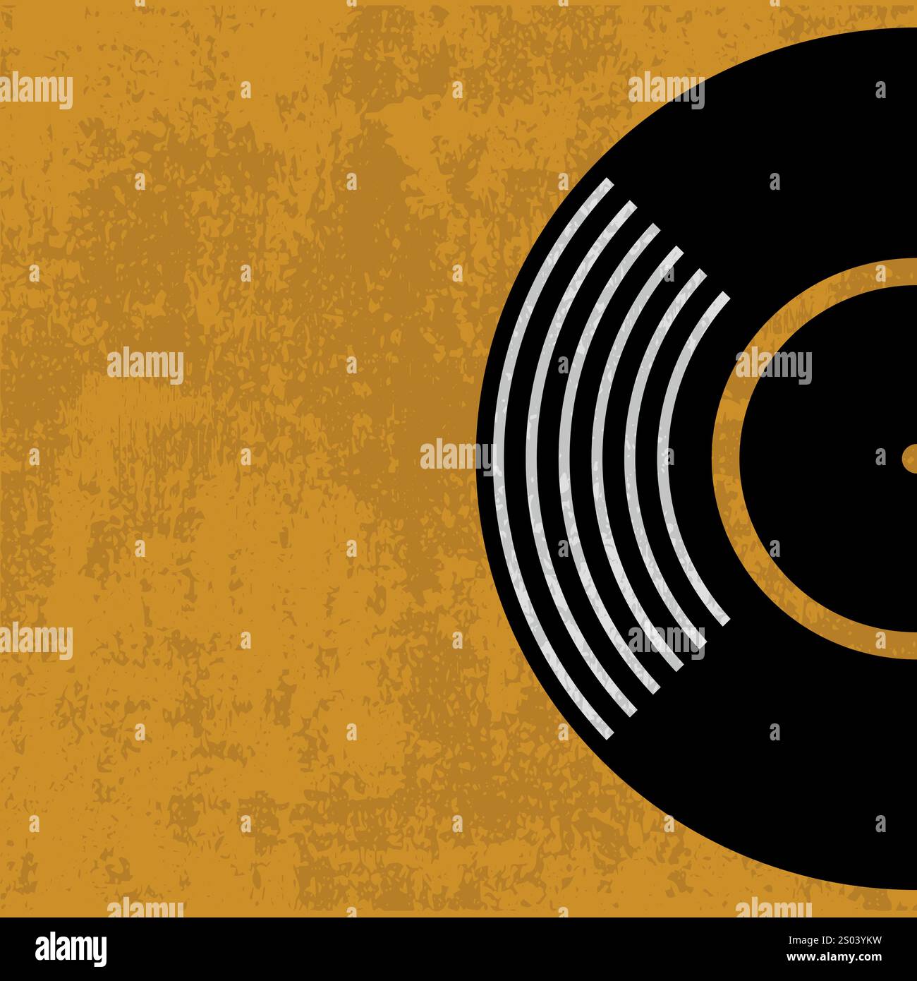 Vintage record on yellow Stock Vector Images - Alamy